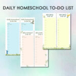 Homeschool Weekly & Daily Schedule Planner Free Printable Template