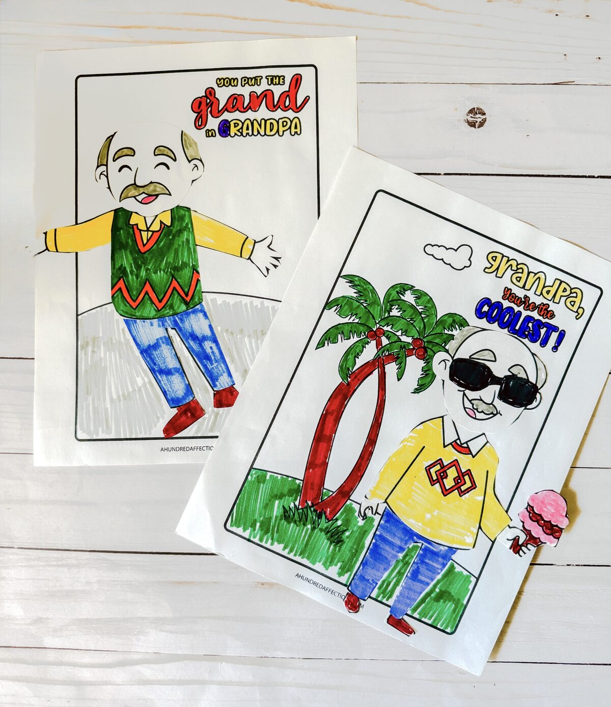 Father’s Day Printable Color & Cut Craft for Kids