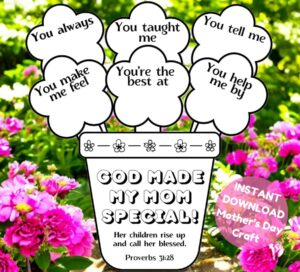 15 Christian Mother’s Day Printable Crafts & Gifts Kids Can Make